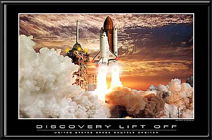 Discovery Space Shuttle LED by Electric Art Gallery – Poster Shoppe