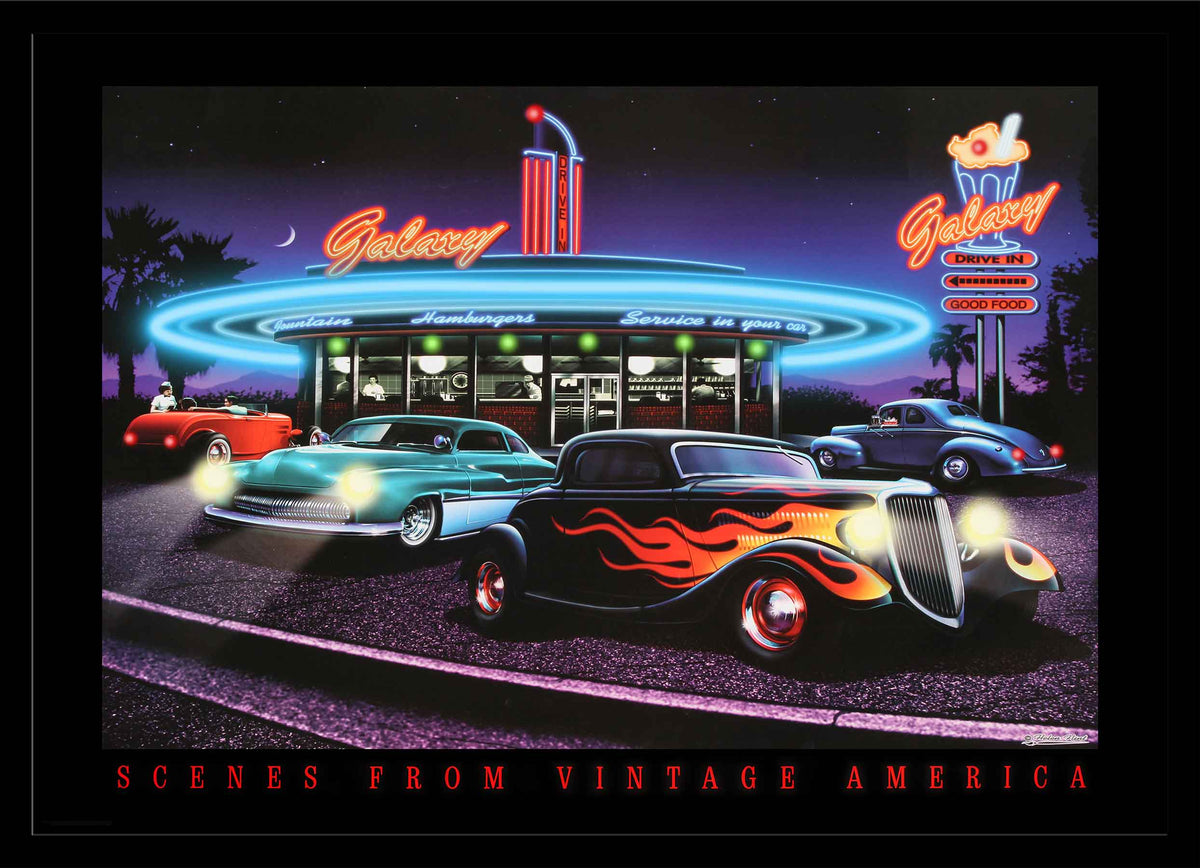 Galaxy Drive-In LED by Electric Art Gallery – Poster Shoppe