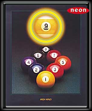 High Nine Neon Billiard Art by Electric Art Gallery – Poster Shoppe