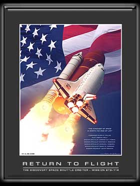 "Return to Flight" Space Shuttle by Electric Art Gallery – Poster Shoppe