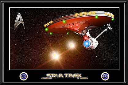 Star Ship Enterprise LED Picture by Electric Art Gallery – Poster Shoppe