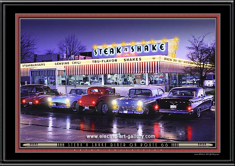 Steak'n Shake Diner- Lighted Picture – Poster Shoppe