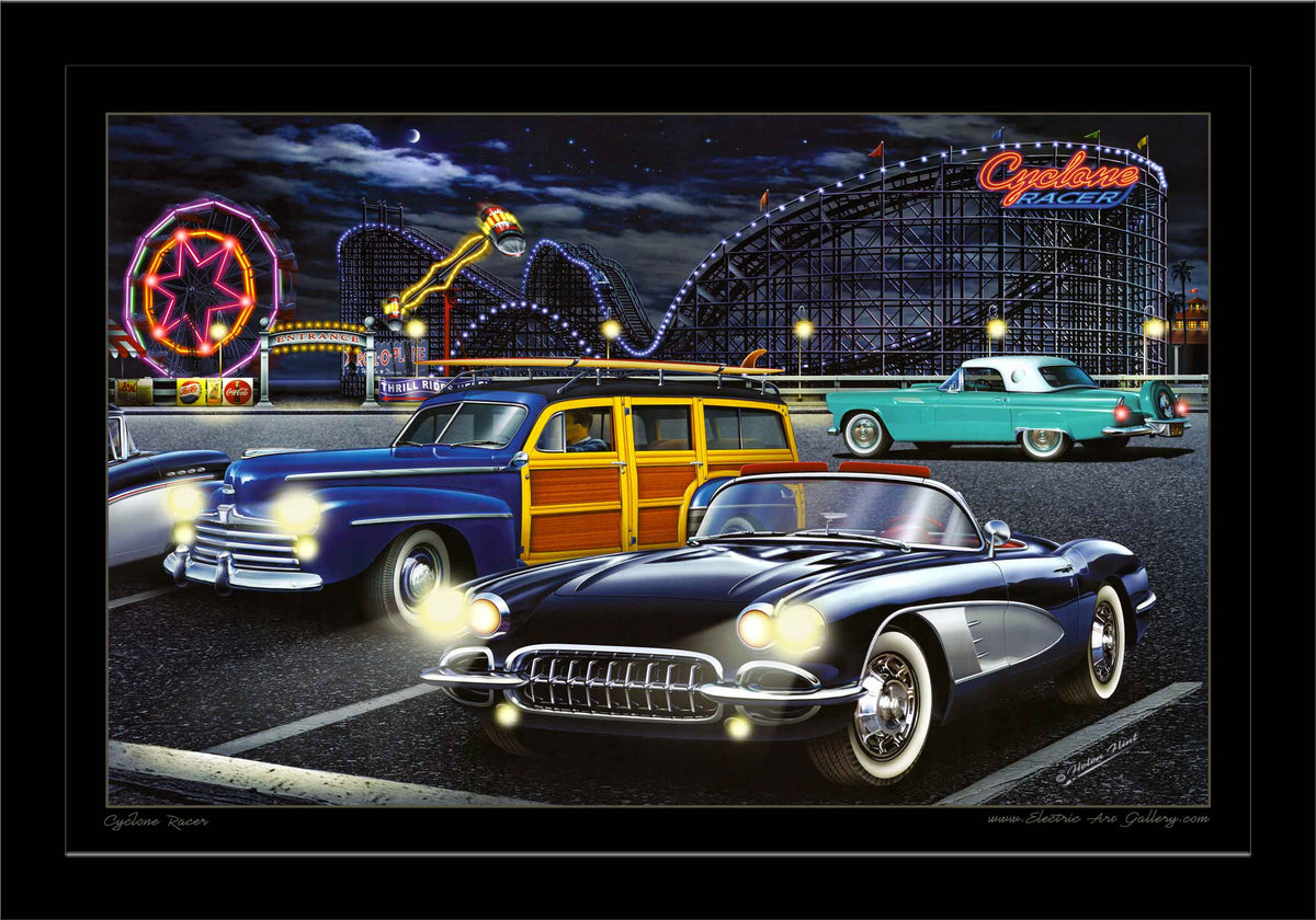 Thrill Rides Cyclone Racer- Lighted Picture by Electric Art Gallery ...