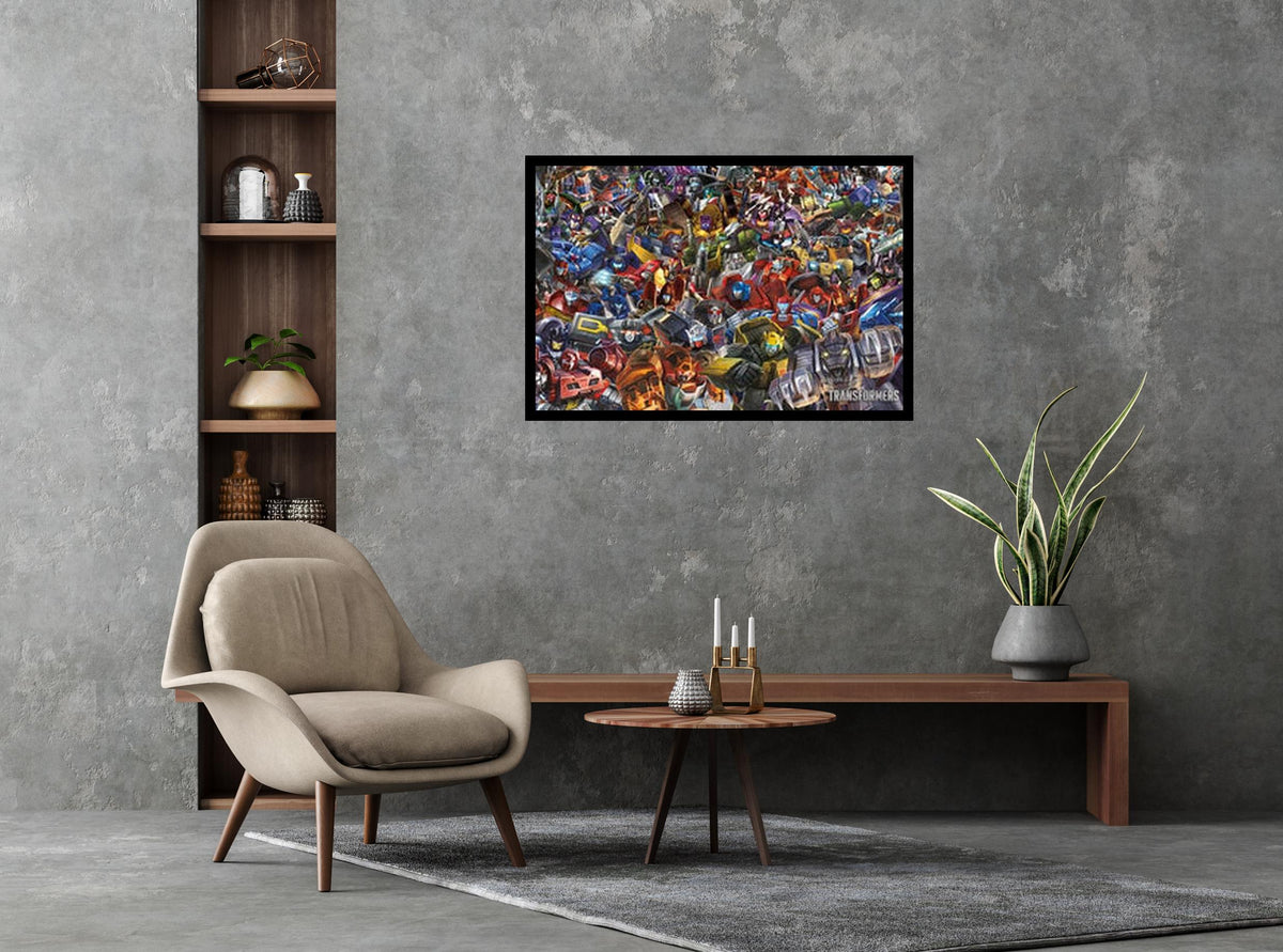 Transformers Collage Poster Framed – Poster Shoppe